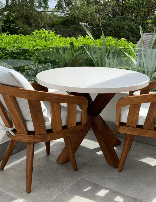 Dining Concrete Round Table - Osier Belle