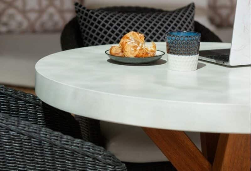 Outdoor Dining Concrete Round Table - Osier Belle